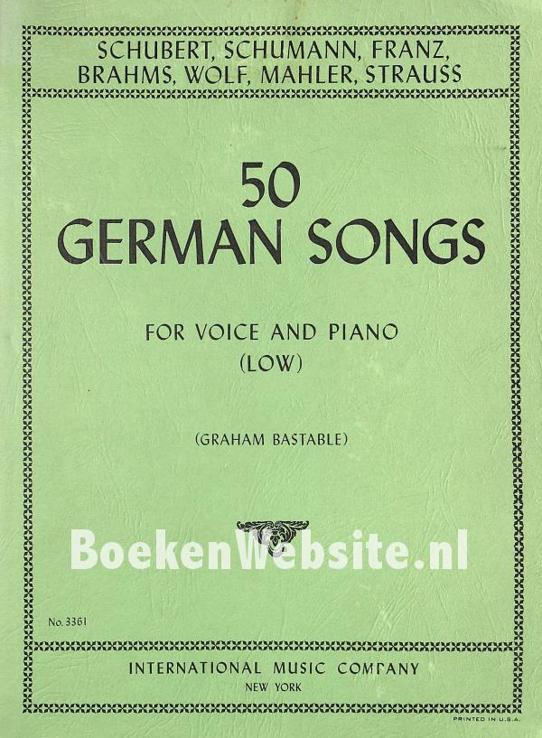 50 German Songs, Bastable Graham | BoekenWebsite.nl