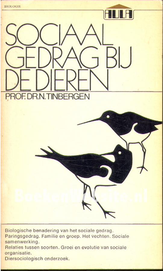 Sociaal gedrag bij de dieren, Tinbergen N. | BoekenWebsite.nl