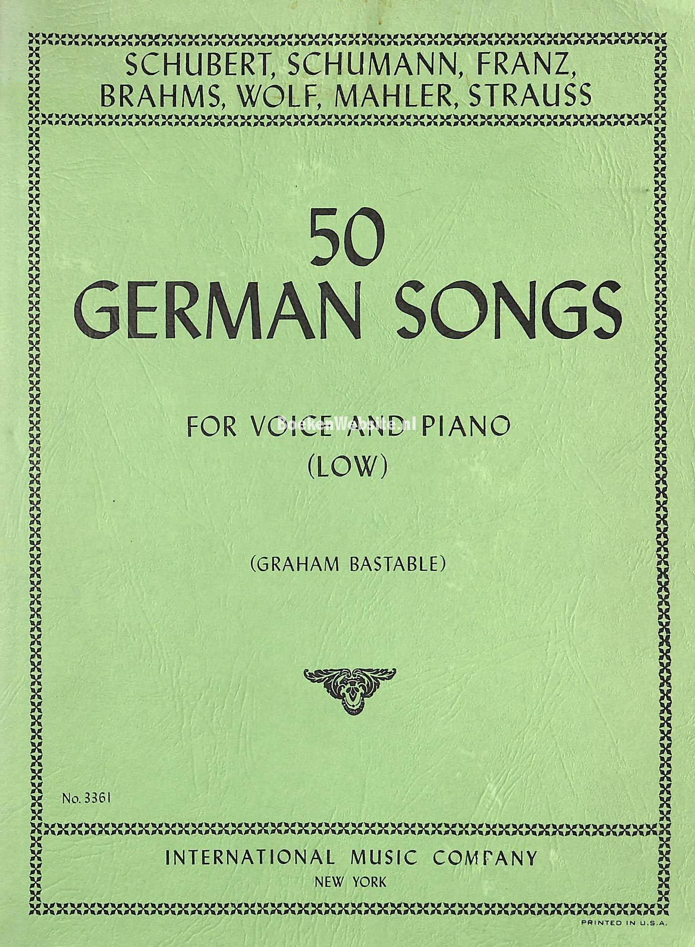 50 German Songs, Bastable Graham | BoekenWebsite.nl